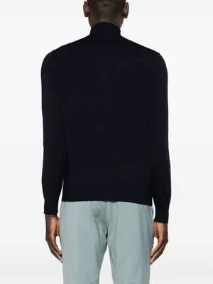 BALLANTYNE Roll-neck Wool Cardigan