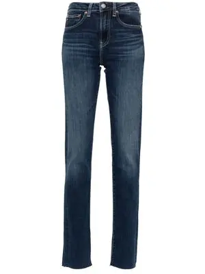 Ag Girlfriend Mid-rise Straight-leg Jeans
