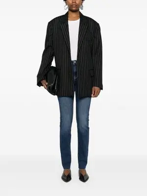 Ag Girlfriend Mid-rise Straight-leg Jeans