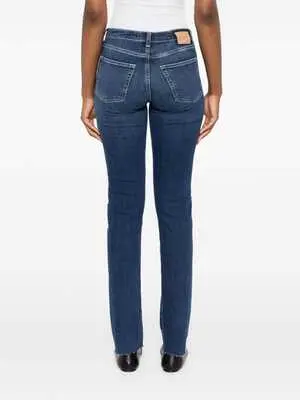 Ag Girlfriend Mid-rise Straight-leg Jeans