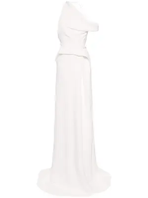 Maticevski Draped One-shoulder Maxi Dress