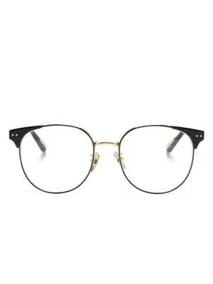 Linda Farrow Spence Round-frame Glasses - Gold