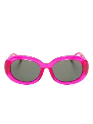 Linda Farrow Lina Oval-frame Sunglasses - Pink