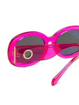 Linda Farrow Lina Oval-frame Sunglasses - Pink