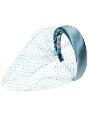 JENNIFER BEHR Kate Silk-satin Voilette Headband - Blue