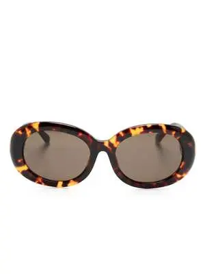 Linda Farrow Lina Round-frame Sunglasses - Brown