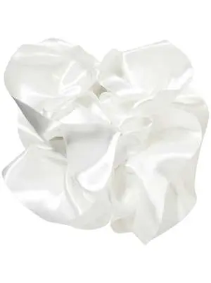 JENNIFER BEHR Ruffled Silk-satin Claw Clip - White