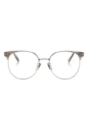 Linda Farrow Spence Round-frame Glasses - Silver