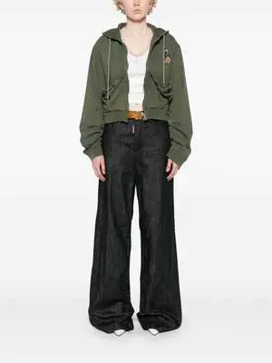 Dsquared2 Traveller Mid-rise Wide-leg Jeans - Black