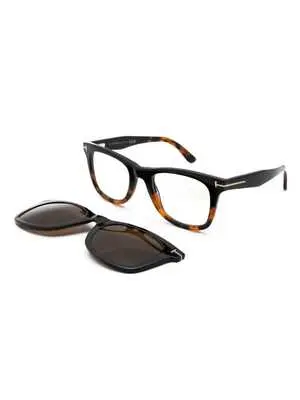 TOM FORD Square-frame Clip-on Glasses