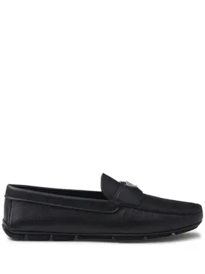 Prada Leather Loafers - Black
