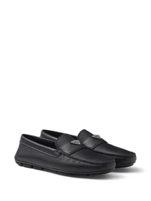 Prada Leather Loafers - Black