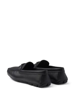 Prada Leather Loafers - Black