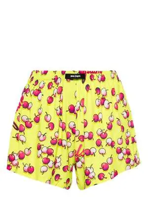 Palm Angels Cherries-print Boxer Shorts - Yellow