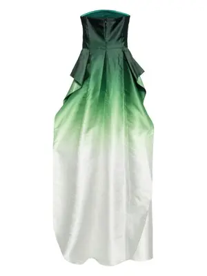SAIID KOBEISY Gradient-effect Strapless Taffeta Gown