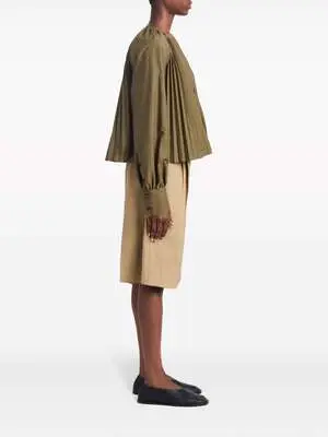 Proenza Schouler Pleated Long-sleeve Blouse - Green