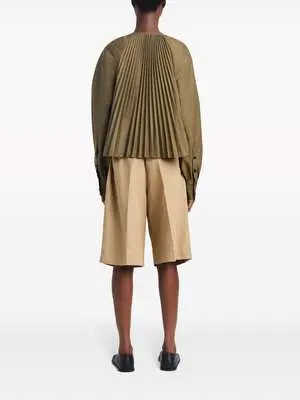 Proenza Schouler Pleated Long-sleeve Blouse - Green