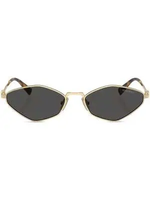 Miu Miu Geometric-frame Sunglasses - Gold