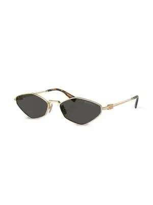 Miu Miu Geometric-frame Sunglasses - Gold