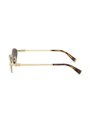 Miu Miu Geometric-frame Sunglasses - Gold