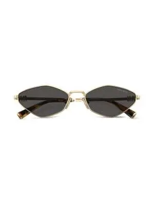 Miu Miu Geometric-frame Sunglasses - Gold