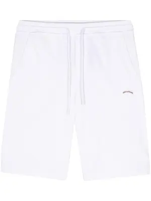 Paul & Shark Logo-embroidered Cotton Shorts - White