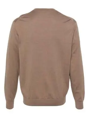 BALLANTYNE Argyle Intarsia-knit Jumper - Brown