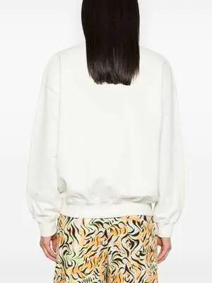 GANNI Logo-print Sweatshirt - Neutrals