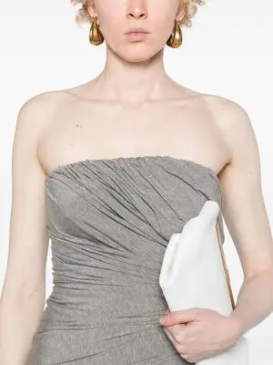 Attico Ruched Jersey Minidress - Grey
