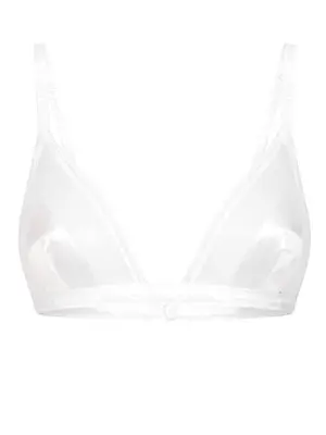 Dolce & Gabbana Lace-trimmed Triangle Bra - White