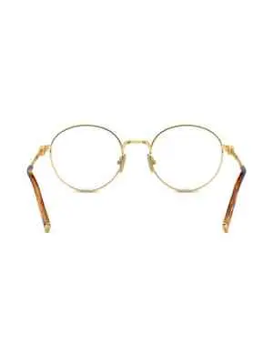 Miu Miu Metallic Round Frame Glasses