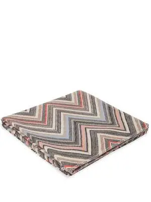 Missoni Chevron Striped Wool Blanket - Black
