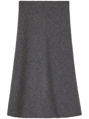 JIL SANDER A-line Midi Skirt - Grey