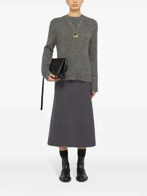 JIL SANDER A-line Midi Skirt - Grey