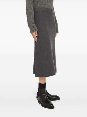 JIL SANDER A-line Midi Skirt - Grey