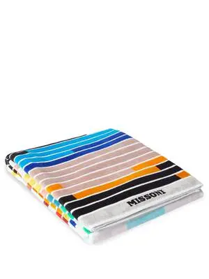 Missoni Melody Logo-embroidered Beach Towel - Black