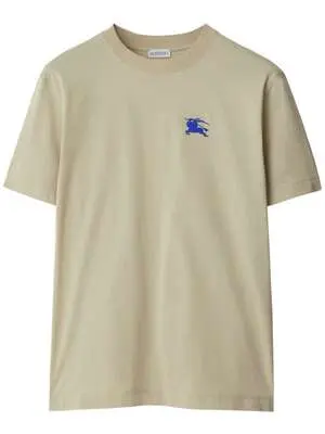 Burberry Ekd-embroidered Cotton T-shirt - Neutrals
