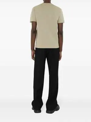 Burberry Ekd-embroidered Cotton T-shirt - Neutrals