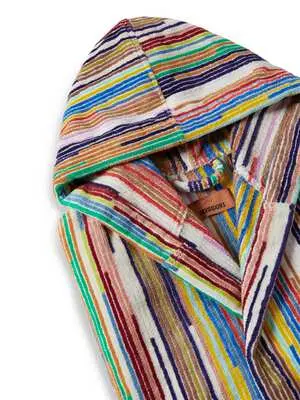Missoni Melody Striped Bathrobe - Black