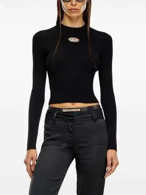DIESEL® M-valari Long-sleeved T-shirt - Black