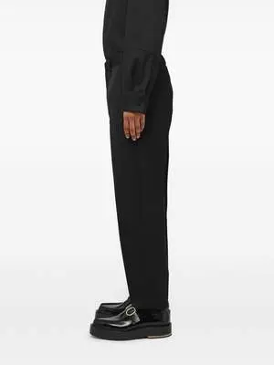 JIL SANDER Tapered Wool Trousers - Black
