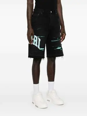 Amiri Logo-embroidered Denim Shorts