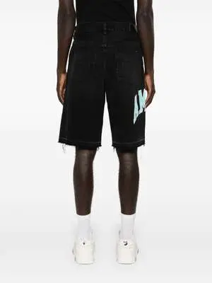 Amiri Logo-embroidered Denim Shorts