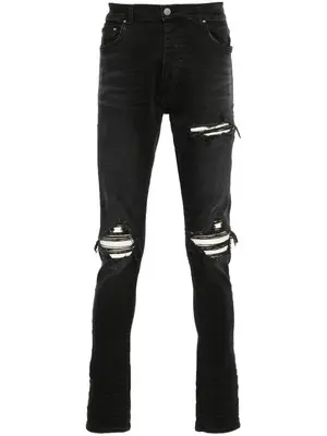 Amiri Mx1 Ultra-suede Jeans - Black