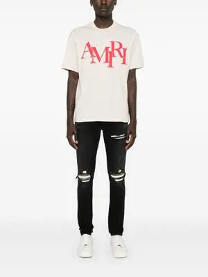 Amiri Mx1 Ultra-suede Jeans - Black