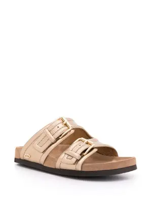 Valentino Garavani Fussbet Double-strap Slides - Gold