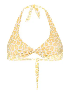 FISICO Leopard-print Triangle Bikini Top