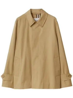 Burberry Single-breasted Cotton Car Coat