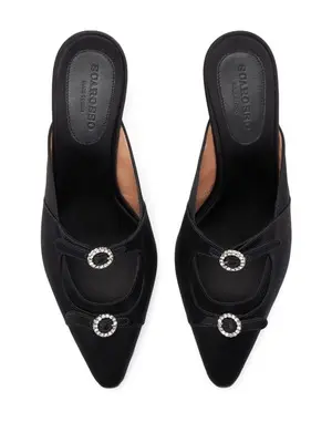 SCAROSSO Liz 55mm Mules - Black