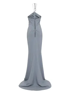 Maticevski Halterneck Maxi Dress - Green